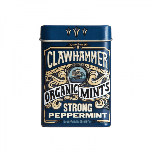 Kjøp Clawhammer Organic Mints Strong Peppermint 30g hos Coopers Candy ...