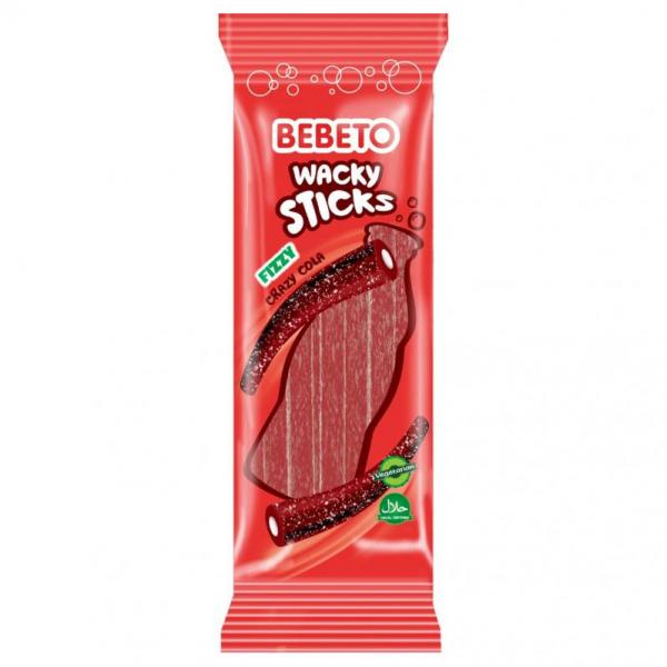 Kjøp Bebeto Wacky Sticks - Fizzy Strawberry 180g hos Coopers Candy ...