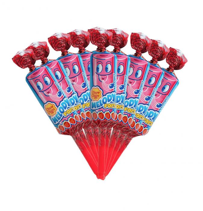 Kjøp Chupa Chups Melody Pops x 10st hos Coopers Candy - Godteri på nett