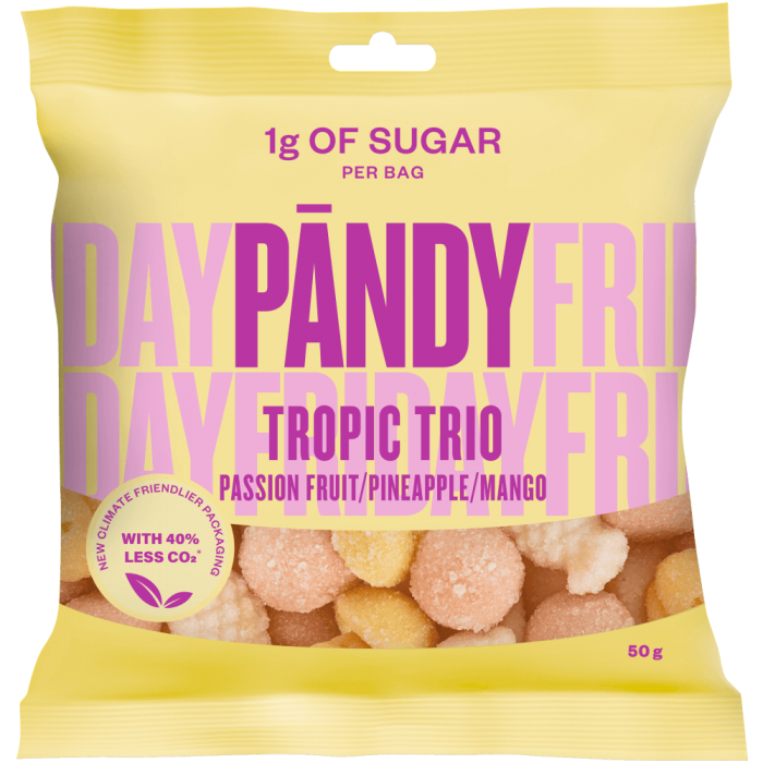 Kjøp Pandy Candy Tropic Trio 50g hos Coopers Candy - Godteri på nett