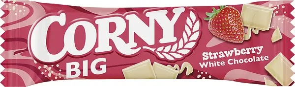 Kjøp Corny Big Strawberry White Chocolate 40g hos Coopers Candy ...